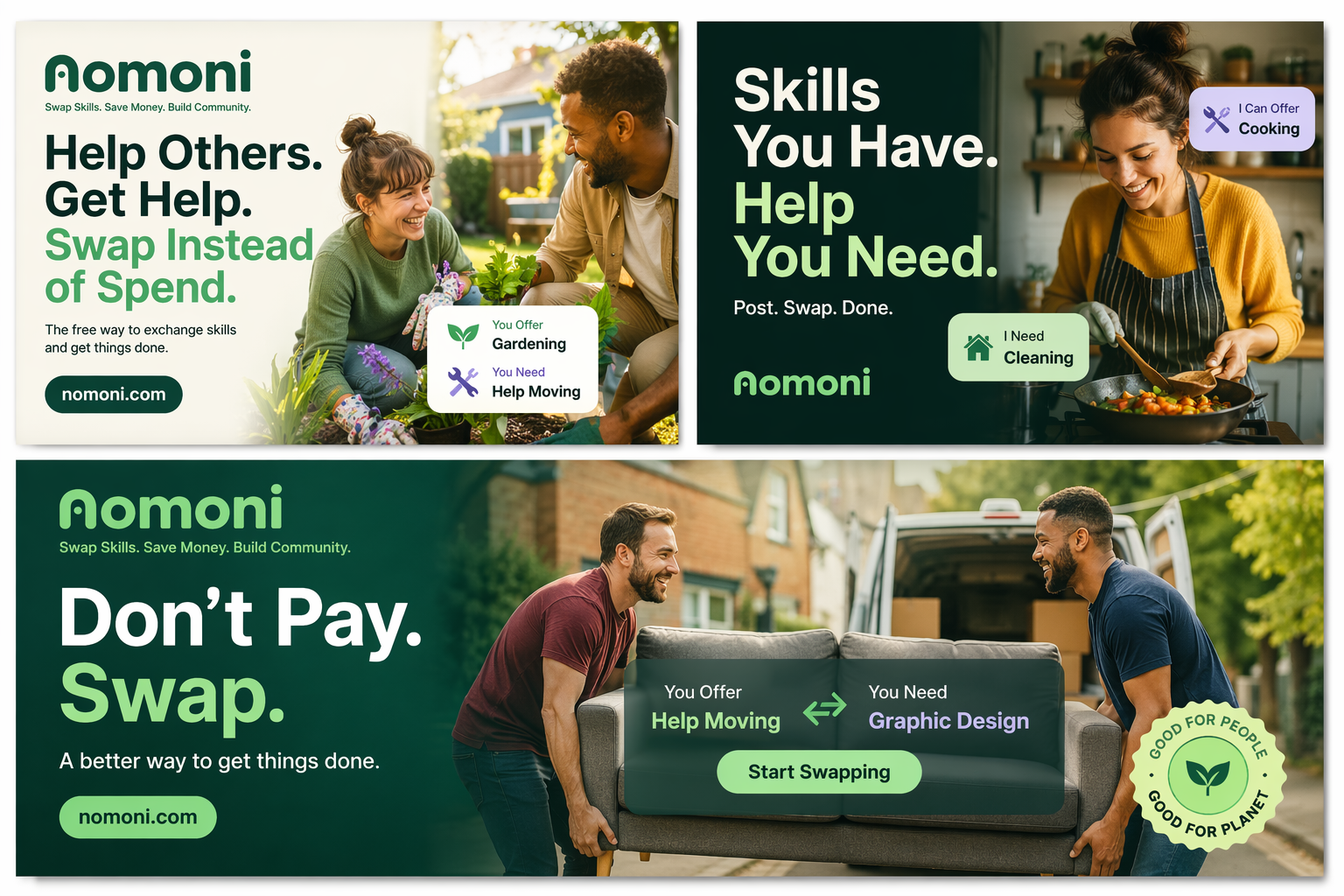 Nomoni | Swap Items & Services Locally, No Money Needed